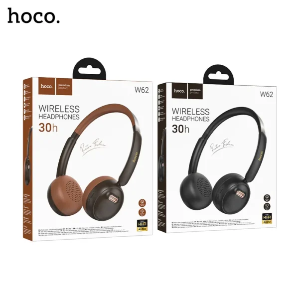 HOCO W62 Verso Retro Wireless BT headphones | Boltify Limited